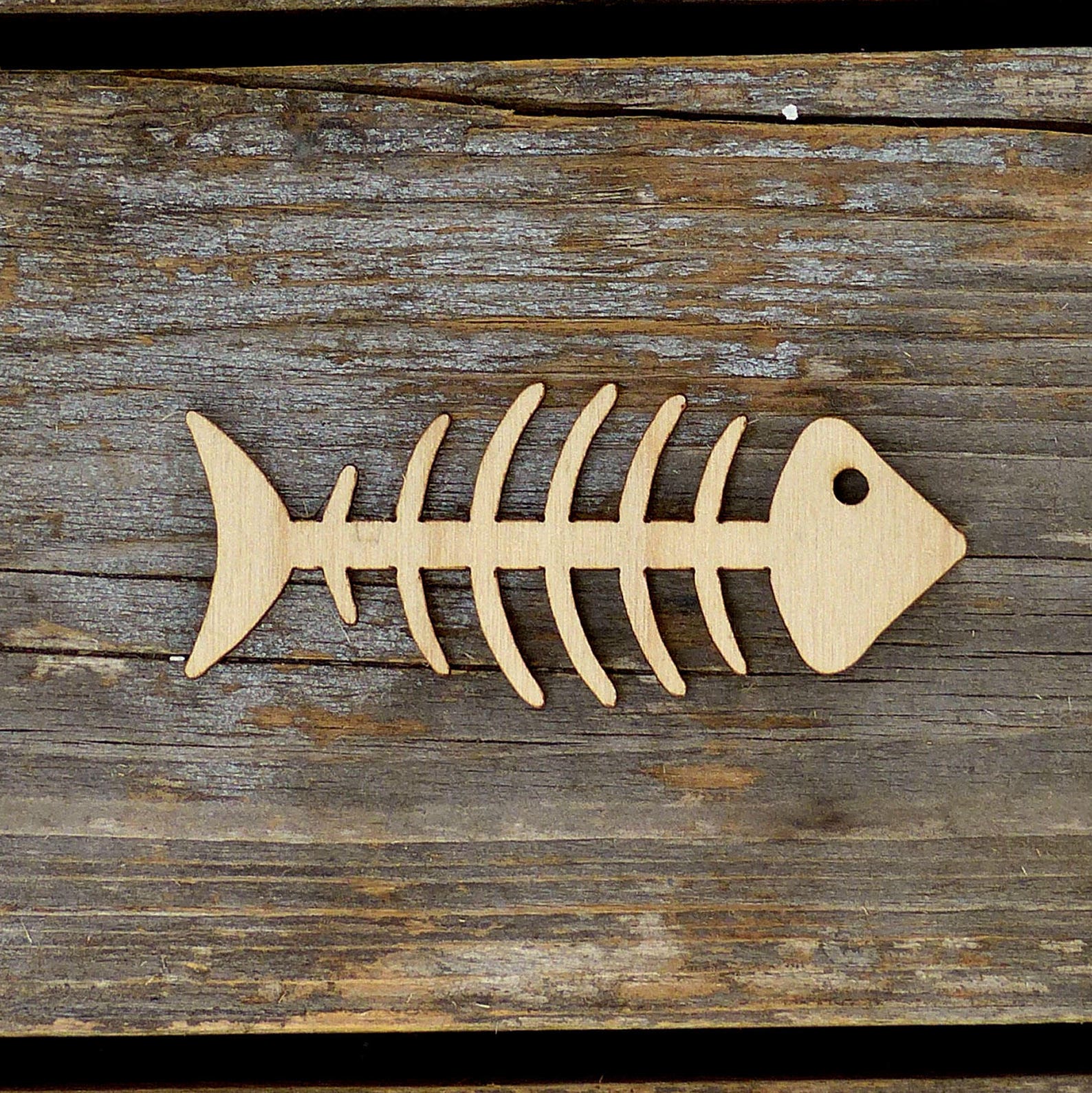 10x Wooden Fish Bones Comic Craft Shape 3mm Ply Sea Fishing - Etsy