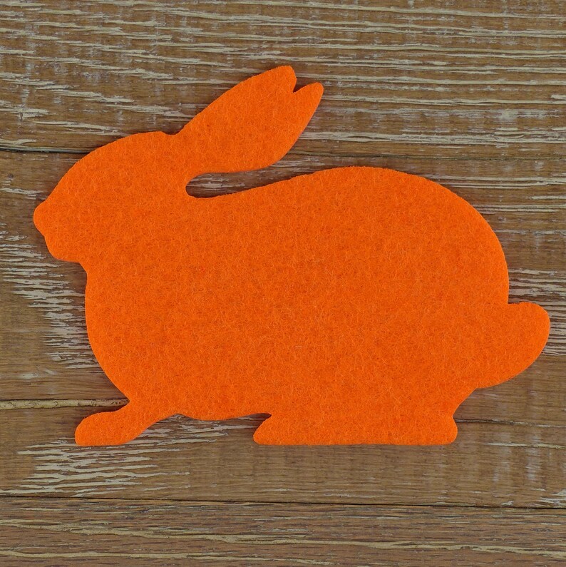 10x 3mm Felt Rabbit Craft Shapes Sizes 6-15cm 11 Colours - Etsy