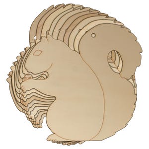 10x Wooden Squirrel Eating Nut Craft Shapes 3mm Plywood Woodland ...