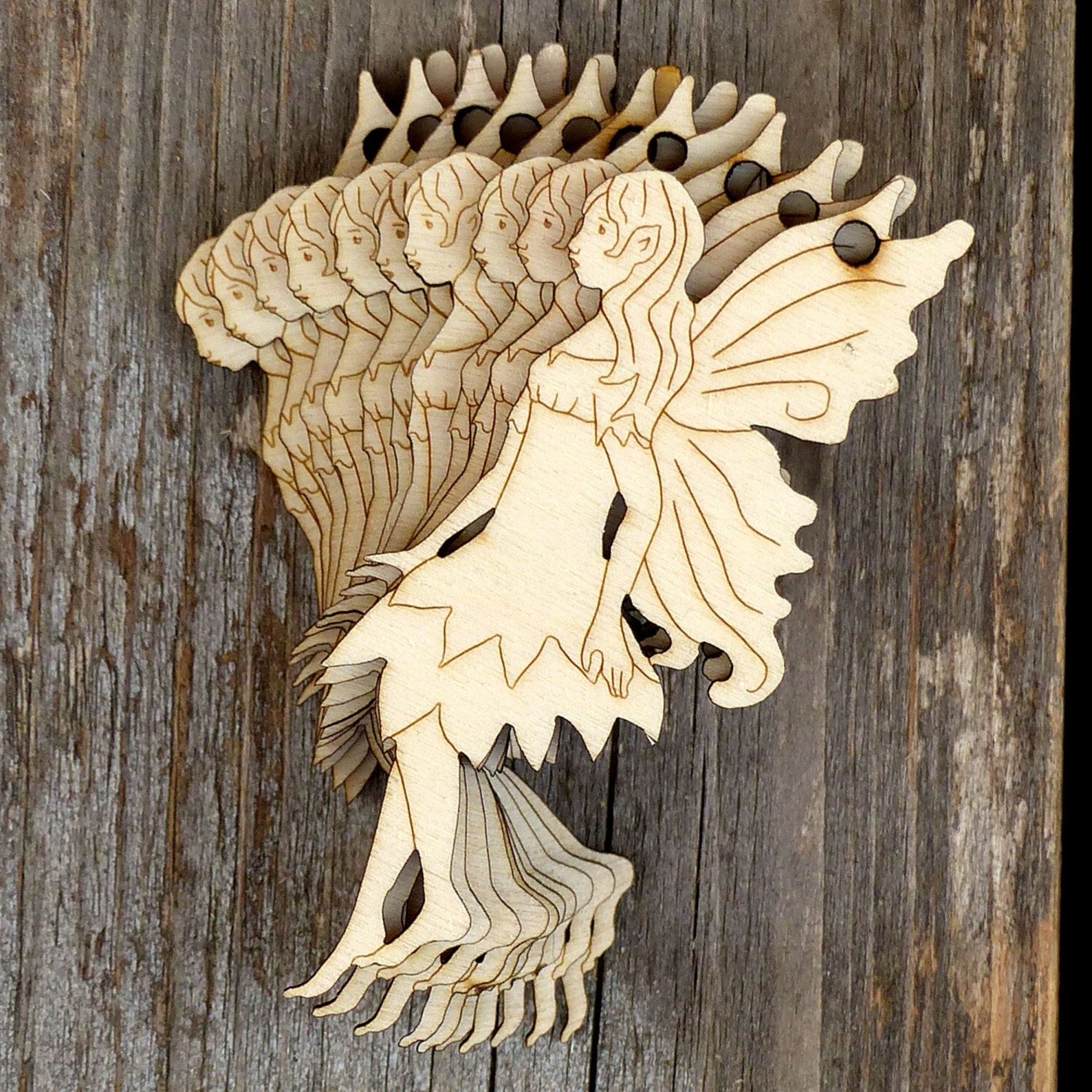 10x Wooden Fairies Hovering Craft Shapes 3mm Plywood Classic - Etsy
