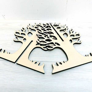 Laser Cut Slot Together Tree Simple Craft Shapes 6mm Birch Wood Plant ...