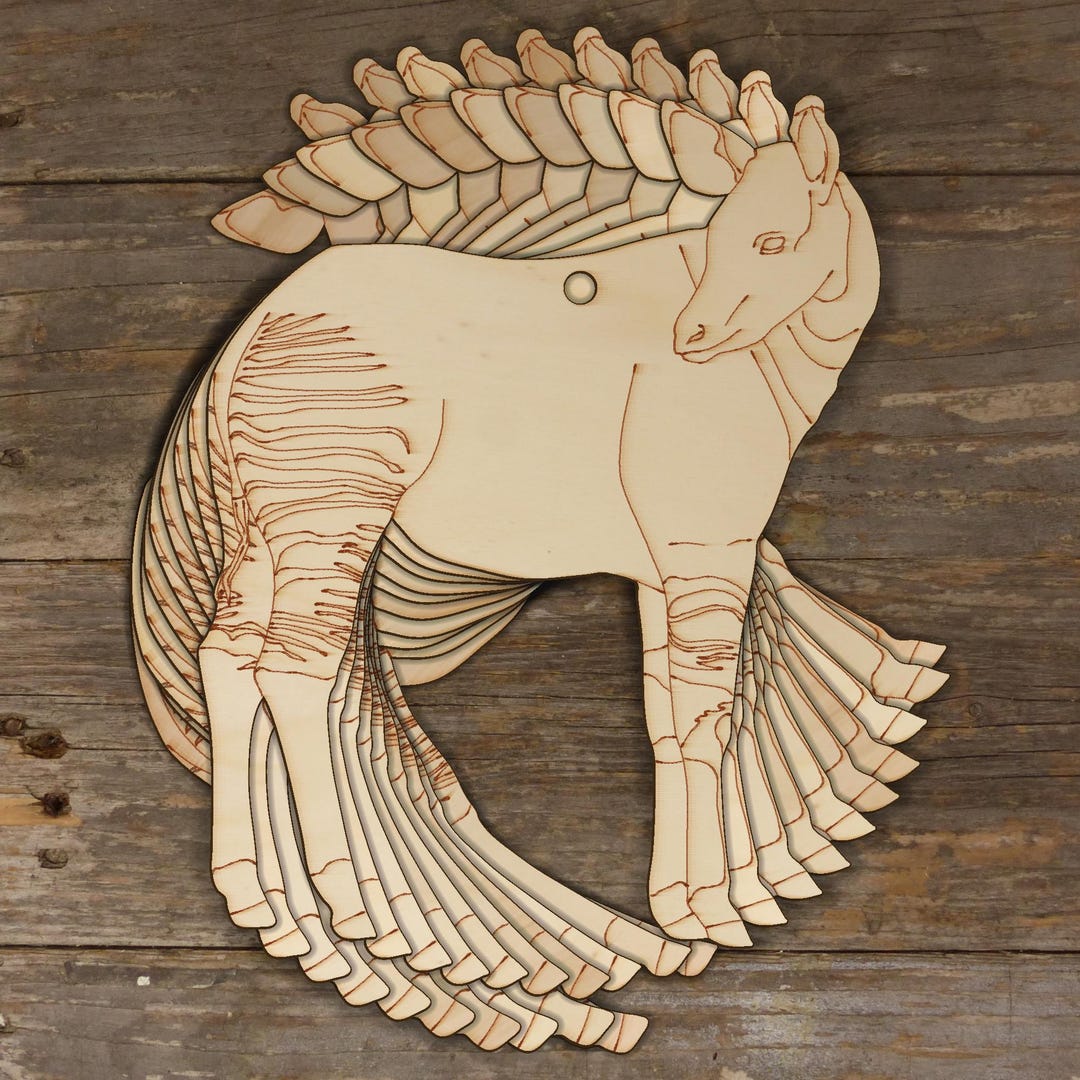 10x Wooden Safari Okapi Standing Craft Shape 3mm Ply African Animals ...