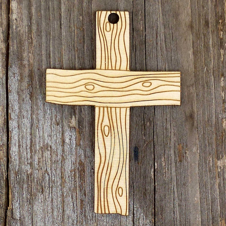 10x Wooden Christian Cross With a Wood Effect Patten Craft - Etsy