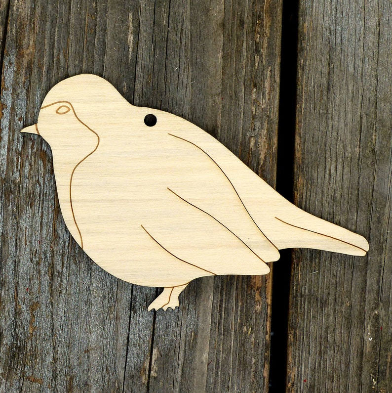 10x Wooden Robin Perching Craft Shape 3mm Plywood Winter Bird - Etsy UK