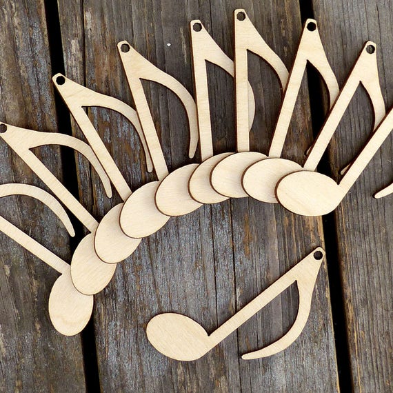 10x Wooden Music Note Quaver Eighth Craft Shape 3mm Ply - Etsy