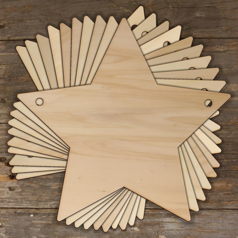 10x Wooden Star 5 Pointed Craft Shape in 3mm Ply Space Christmas - Etsy