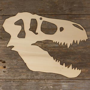 10x Wooden Tyrannosaurus Rex Skull Craft Shapes 3mm Plywood T-rex ...