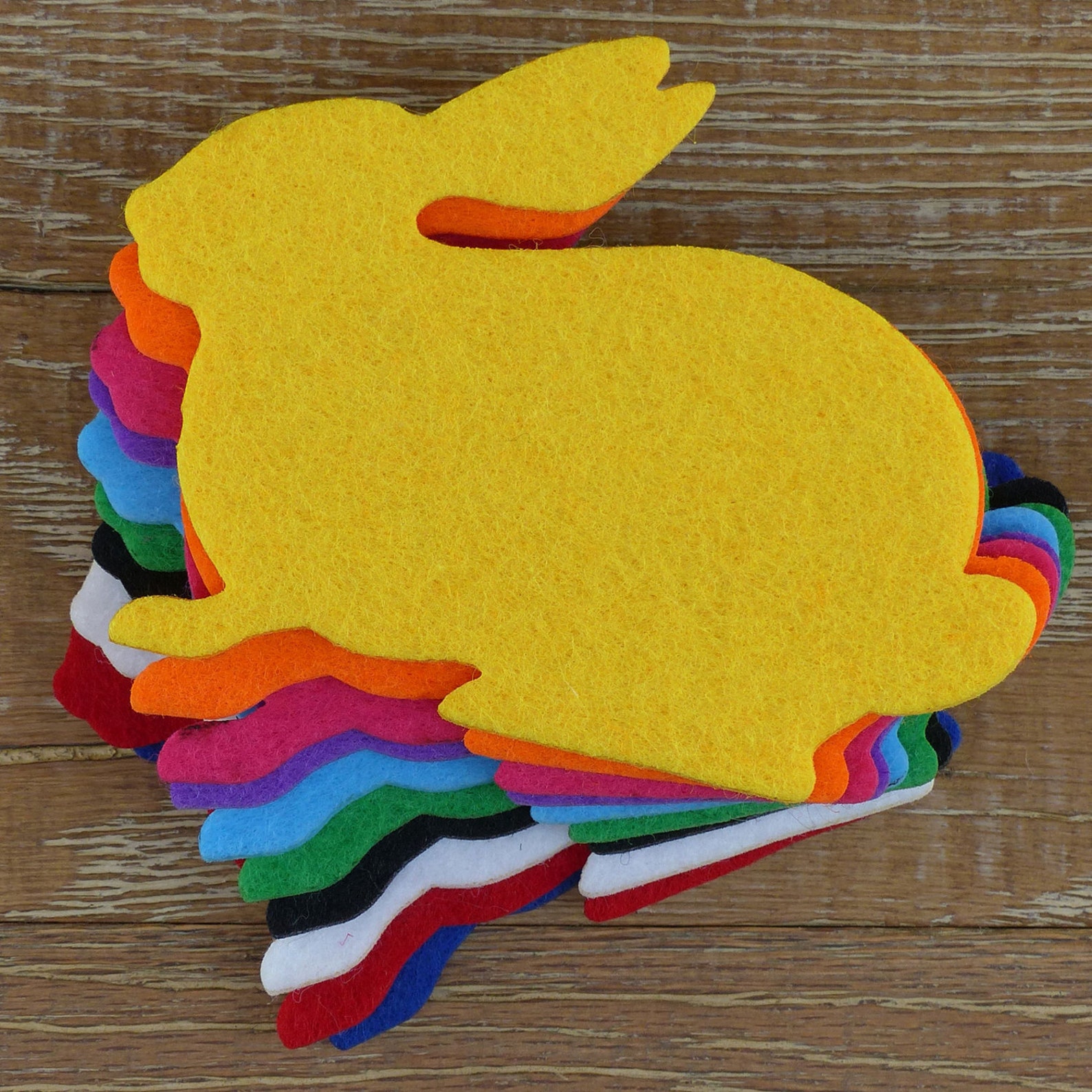 10x 3mm Felt Rabbit Craft Shapes Sizes 6-15cm 11 Colours - Etsy