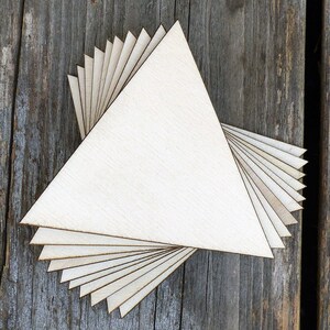 10x Wooden Equilateral Triangle Craft Shape 3mm Plywood Geometric 3 ...