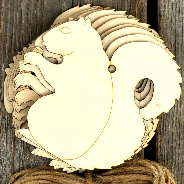 Wooden Squirrel - Etsy