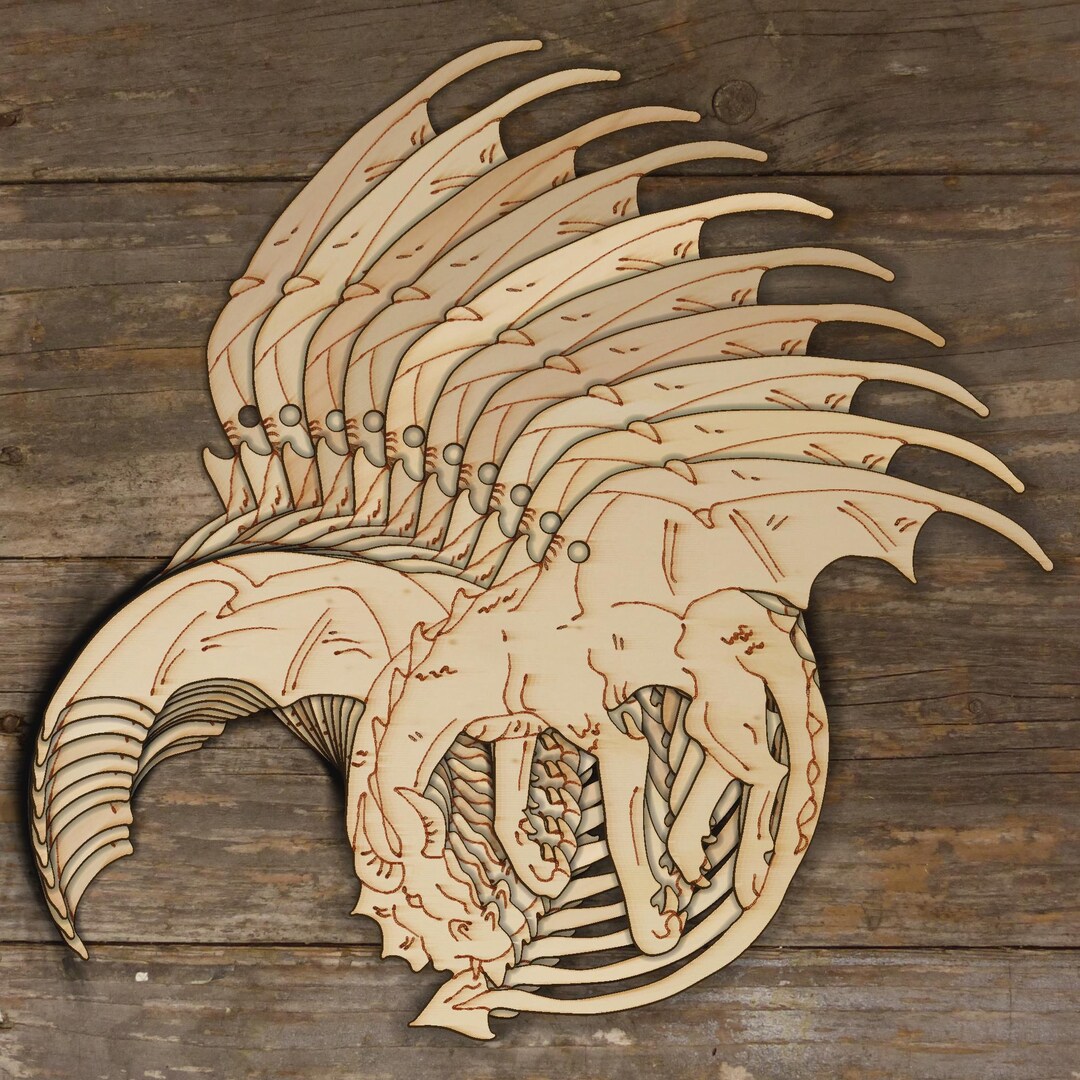 10x Wooden Dragon Flying European Style Craft Shapes 3mm Plywood - Etsy