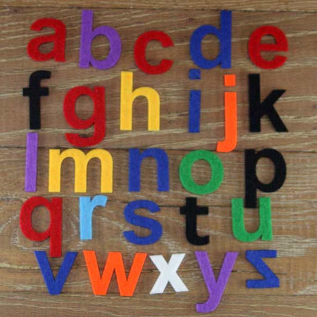Arial Font Alphabet Set Lower Case Letters A-z 3mm Felt 26 Characters ...