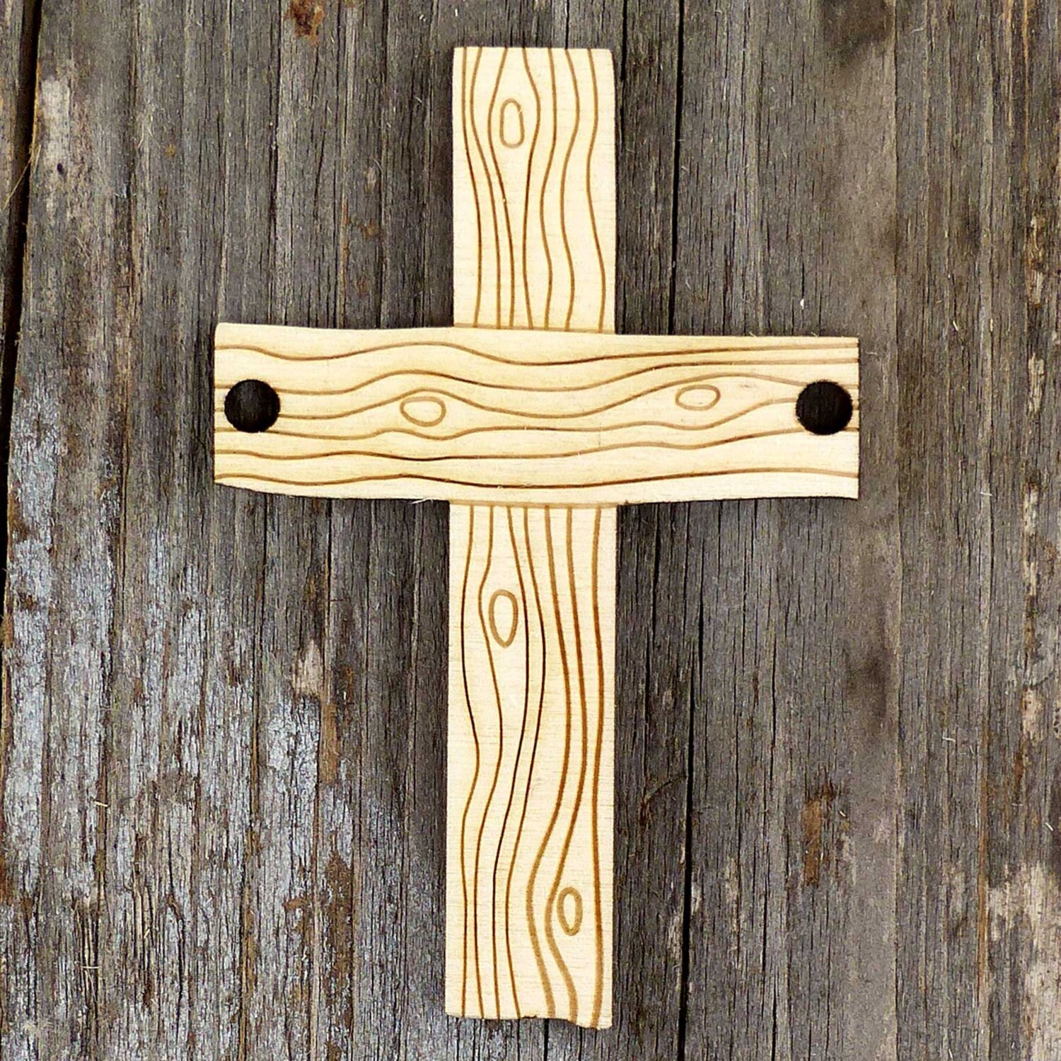 10x Wooden Christian Cross With a Wood Effect Patten Craft - Etsy
