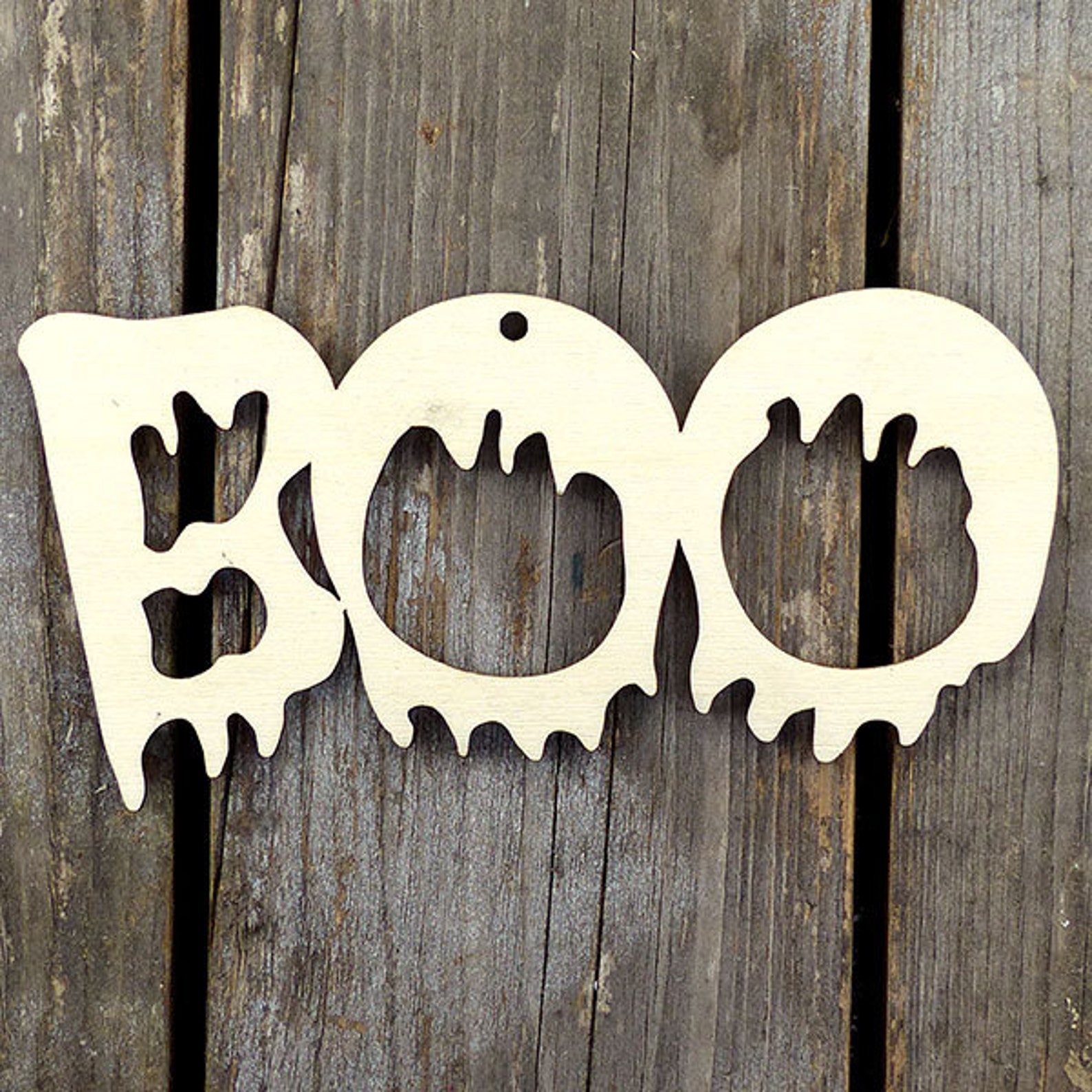 10x Wooden BOO Chain Word Craft Shapes 3mm Plywood Halloween | Etsy