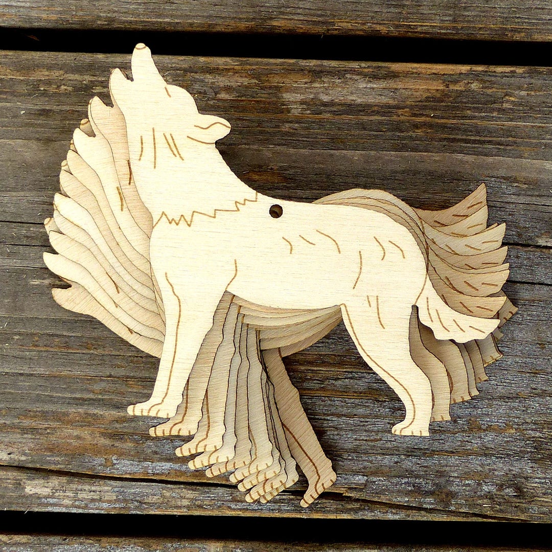 10x Wooden Standing Howling Wolf Craft Shape 3mm Ply Dogs - Etsy
