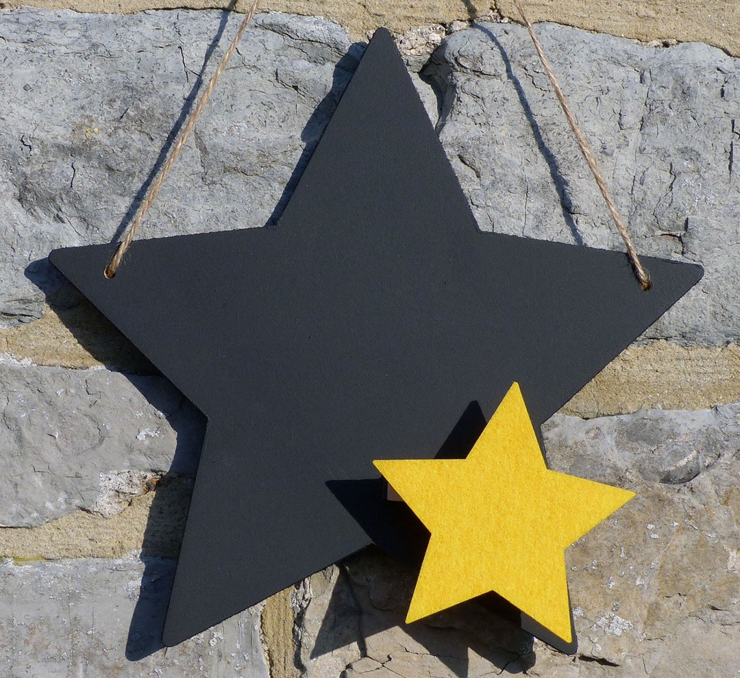 Chalk Blackboard Five Pointed Star Shape for Memos Notes & Home Decor ...