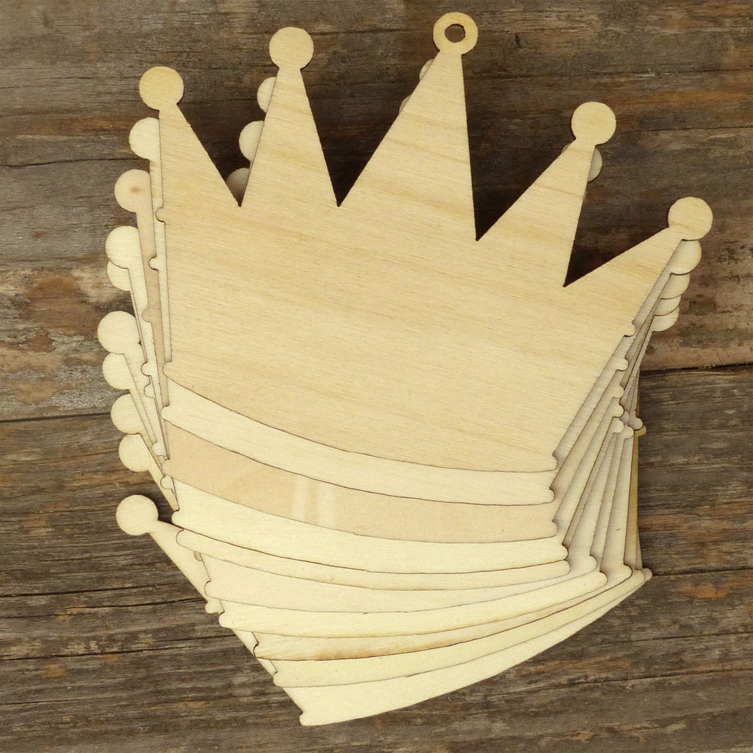 10x Wooden Prince Crown Craft Shape 3mm Ply - Etsy