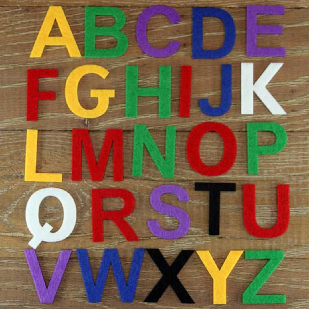 Arial Font Alphabet Set Upper Case Letters A-Z 3mm Felt 26 Characters ...