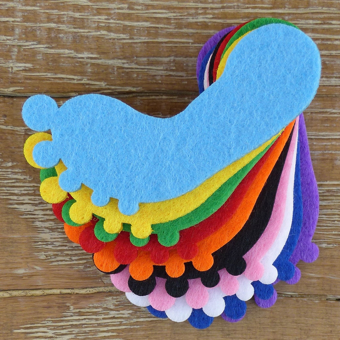 10x 3mm Felt Baby Feet Craft Shapes Sizes 6-15cm 11 Colours - Etsy