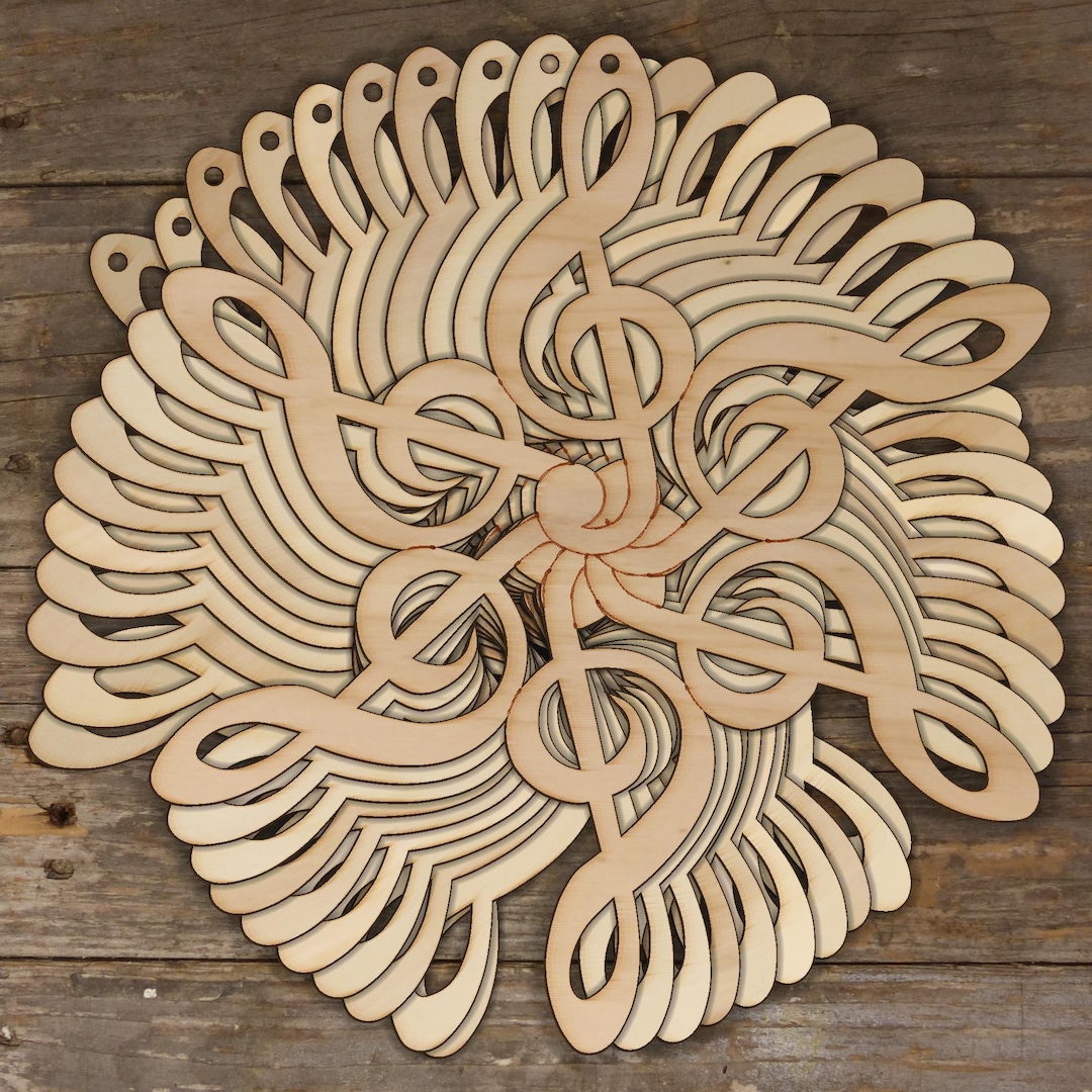 10x Wooden Treble Clef Snowflake Craft Shape 3mm Ply G Music Note - Etsy