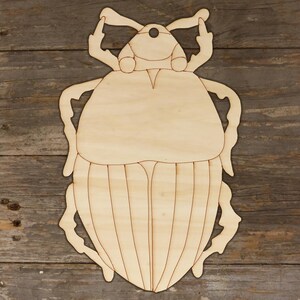 10x Wooden Simple Generic Beetles Craft Shapes 3mm Plywood Insect and ...