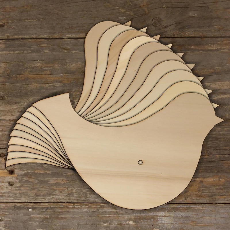 Wooden Birds Painting - Etsy UK