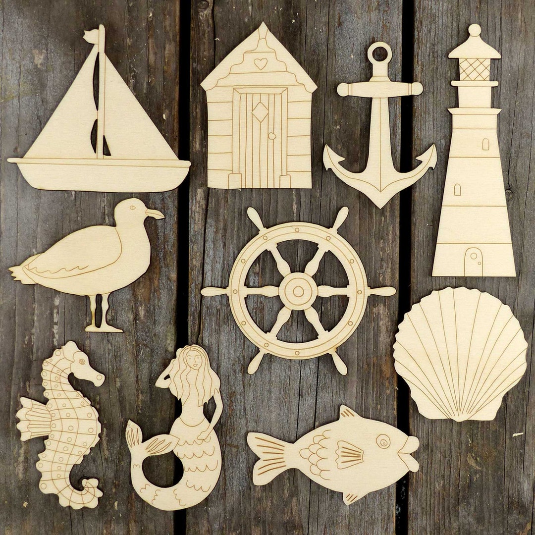 10x Wooden Nautical Craft Shapes 3mm Plywood Mix A - Etsy