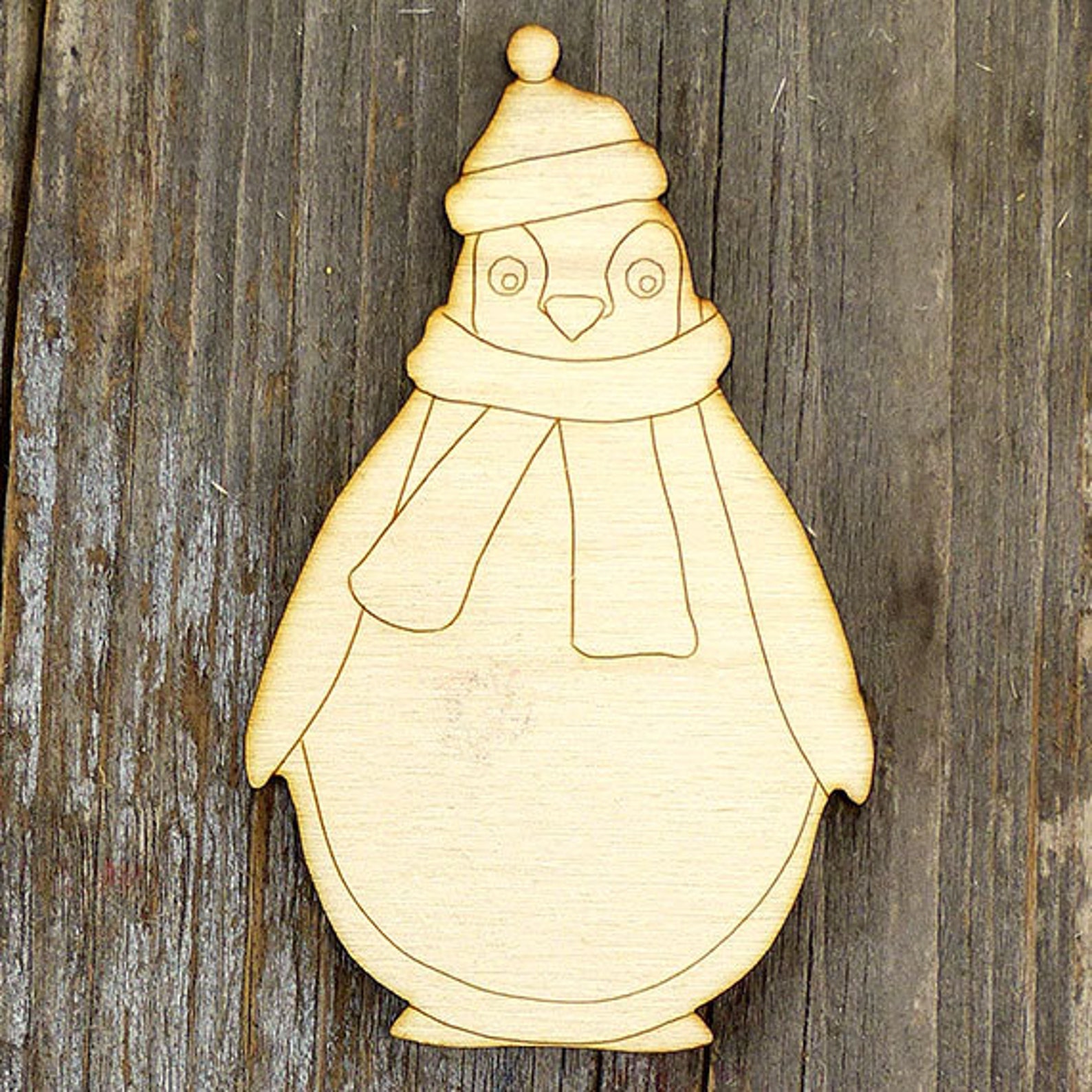 10x Wooden Christmas Penguin Craft Shapes 3mm Plywood Xmas | Etsy