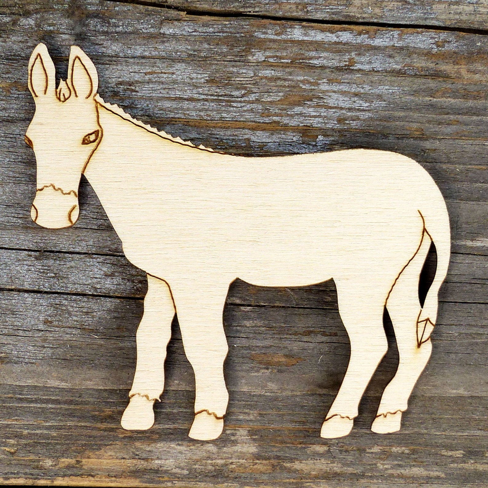 10x Wooden Donkey Standing Craft Shapes 3mm Plywood Animal | Etsy UK