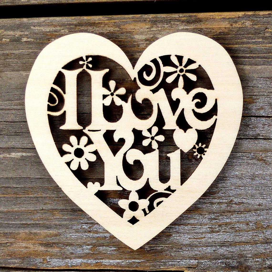 10x Wooden I Love You Heart Craft Shape 3mm Ply Valentine - Etsy UK