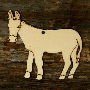 10x Wooden Donkey Standing Craft Shapes 3mm Plywood Animal Farm Horse ...