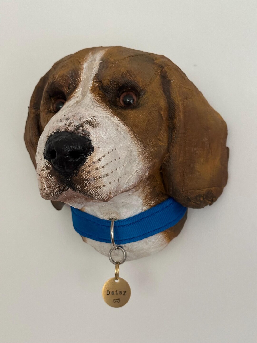 Beagle Paper Mache Mixed Media Dog Head - Etsy