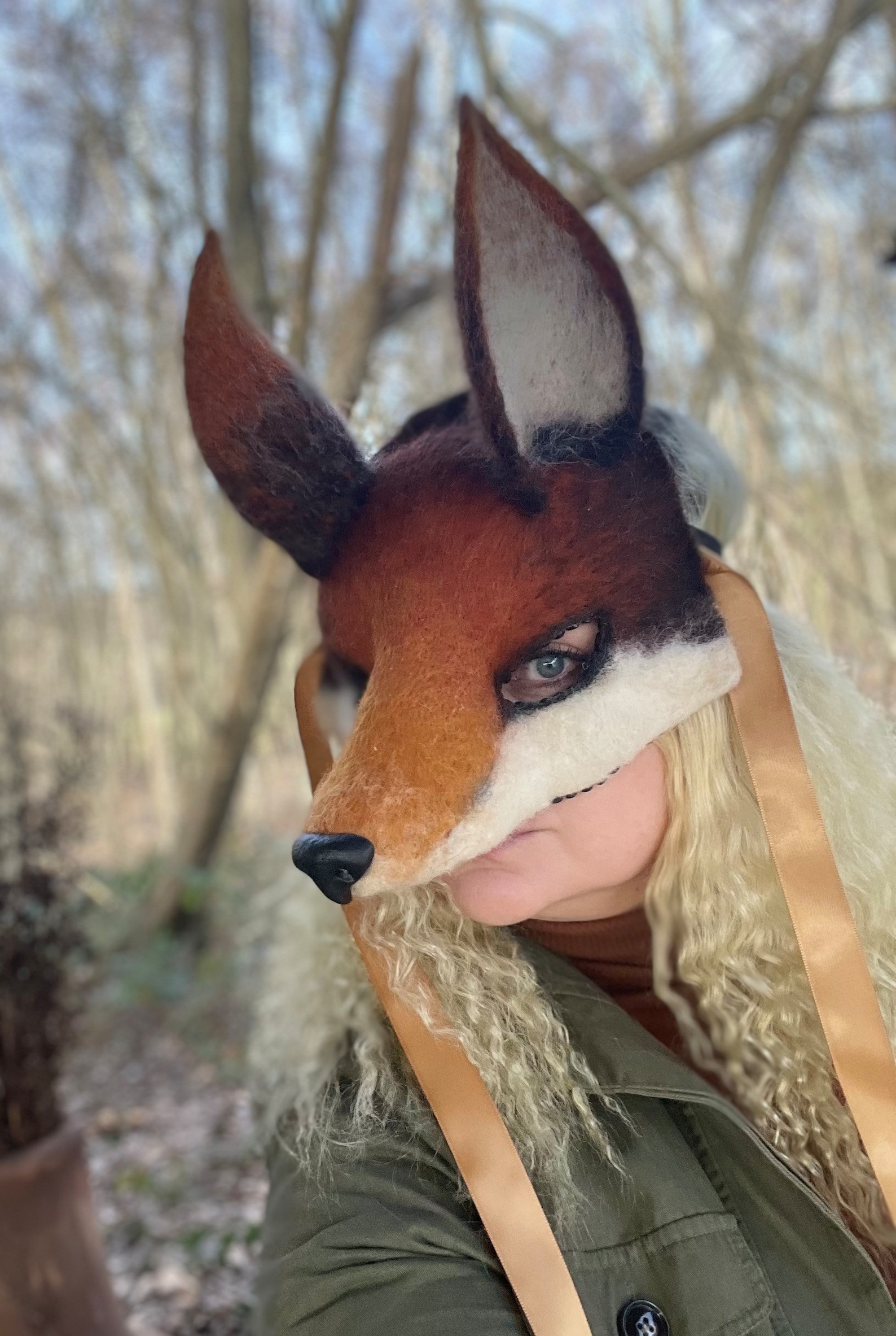 Luxury Red Fox Mask Unisex Adult Fox Mask Carnival Mask - Etsy