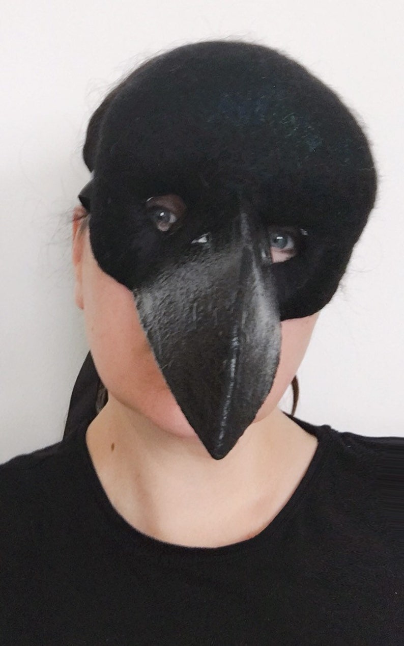 Crow Mask Masquerade Party Mask Needle Felted Mask Crow - Etsy