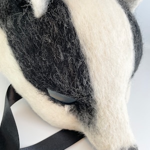 Badger Mask, Hand Felted Sculptural Heirloom - Etsy UK