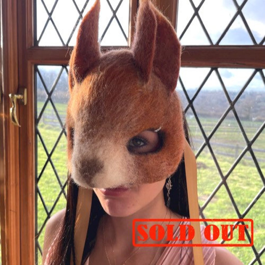 Red Squirrel Mask Masquerade Party Mask Needle Felted Mask - Etsy