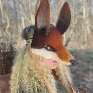 Luxury Red Fox Mask, Unisex Adult Fox Mask, Carnival Mask, Festival ...