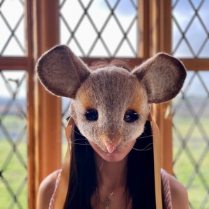 Field Mouse Mask, Masquerade Party Mask, Needle Felted Mask, Cosplay ...