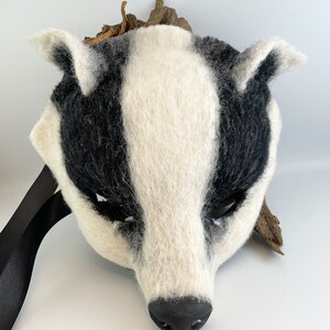 Badger Mask, Masquerade Party Mask, Needle Felted Mask, Cosplay ...