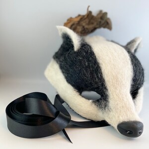 Badger Mask, Masquerade Party Mask, Needle Felted Mask, Cosplay ...