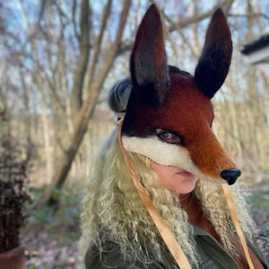 Fox Mask Hand Felted Sculptural Heirloom - Etsy