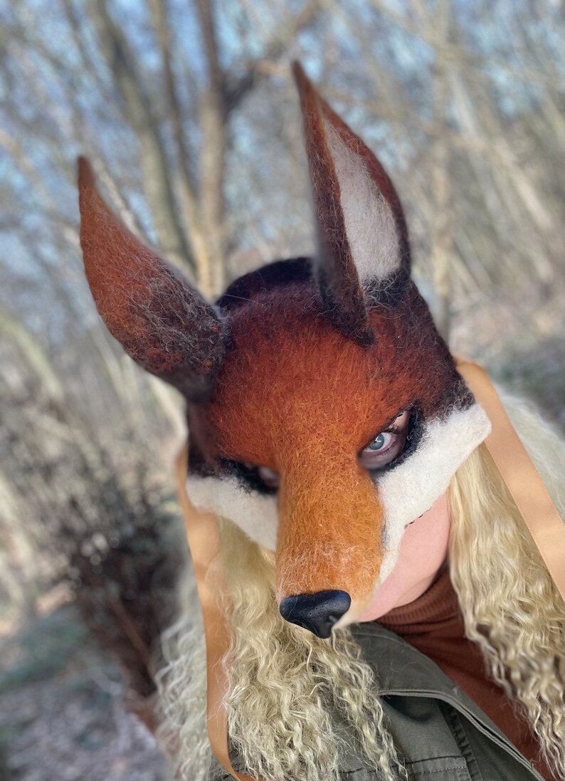 Luxury Red Fox Mask Unisex Adult Fox Mask Carnival Mask - Etsy