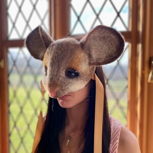 Field Mouse Mask, Masquerade Party Mask, Needle Felted Mask, Cosplay ...