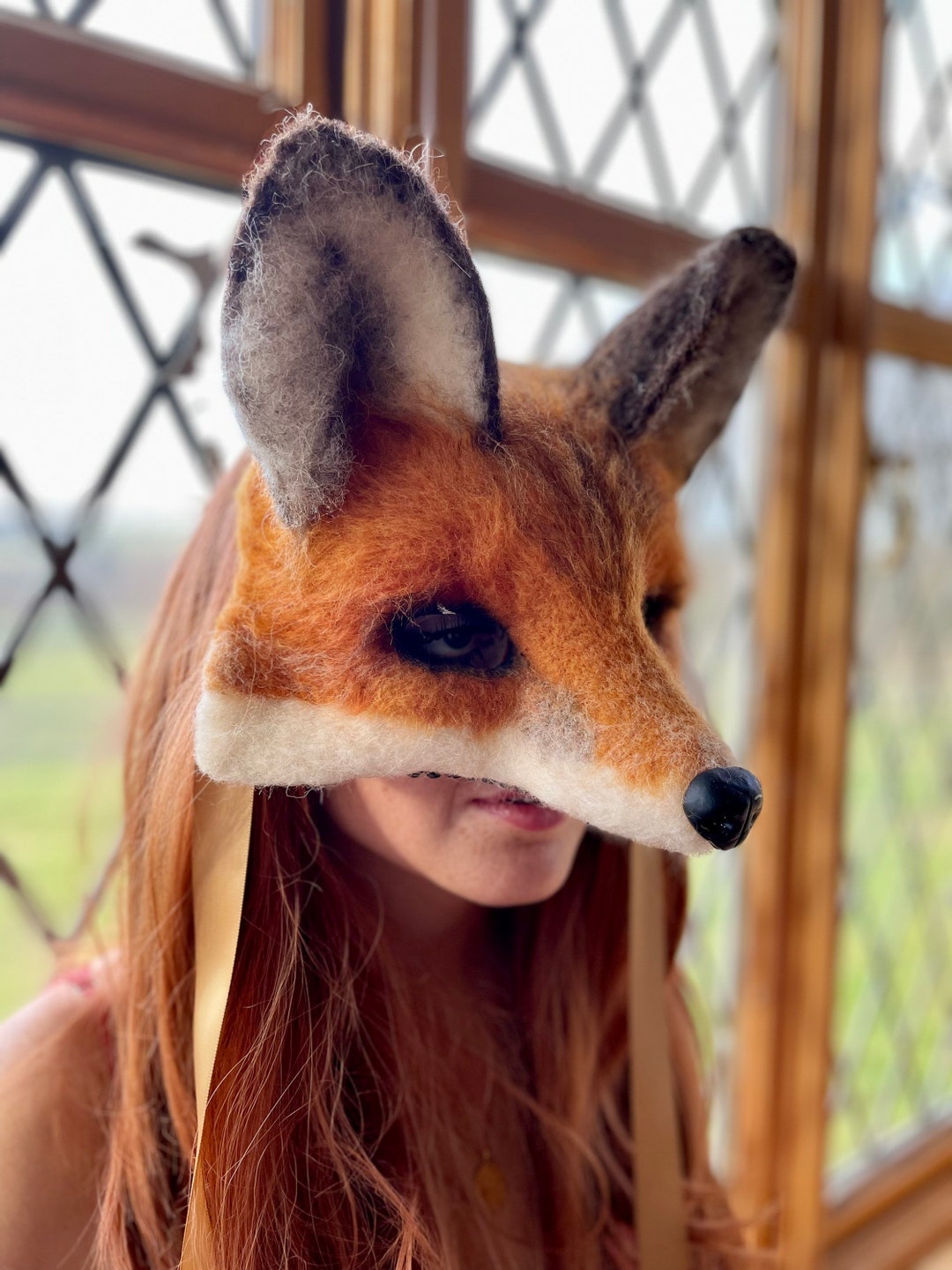 Fox Mask, Masquerade Party Mask, Needle Felted Mask, Cosplay, Woodland ...