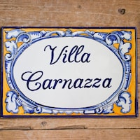 Personalized Ceramic House Sign: Spanish Tile Decor, Blue & White ...
