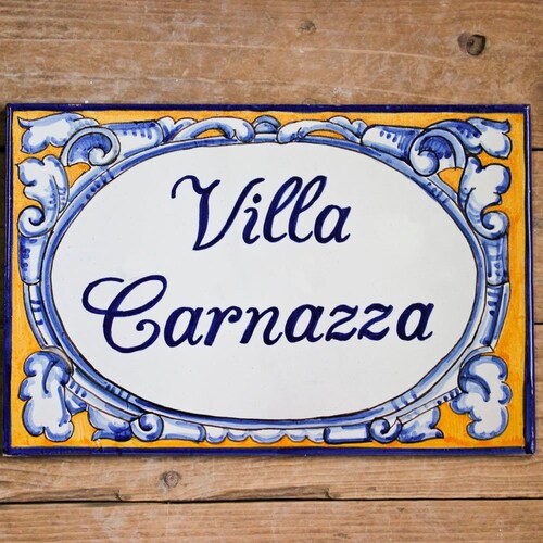 Spain House Address Plaque Ceramic House Name Sign Address - Etsy