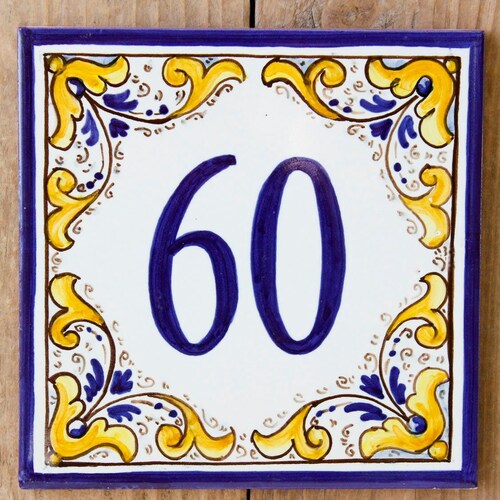 Custom Address Sign Italian Ceramic House Number Tile - Etsy