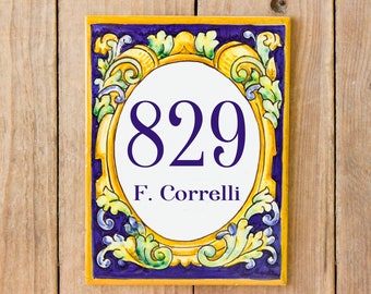 House Number Spanish Signs for Home Personalized Tile | Etsy