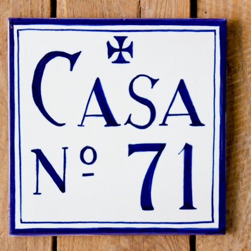 Old Spanish House Number Signs for Home Personalized Tile - Etsy