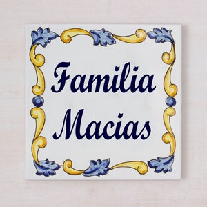 Spanish House Number , Signs for Home, Personalized Tile, Ceramic House ...